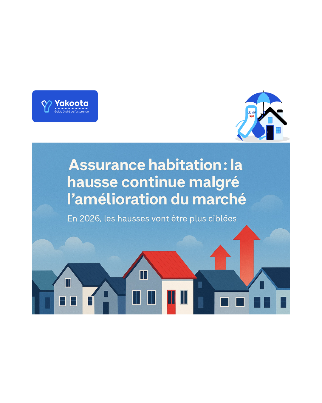 Tarif Assurances Habitation 2026 : hausse hétérogène - Yakoota